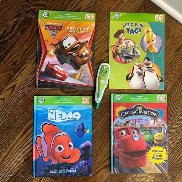 Leapfrog | Toys | Tag Reading Plus 4 Books Cars2 Lets Play Tag Finding ...